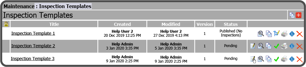 Edit Inspection Template